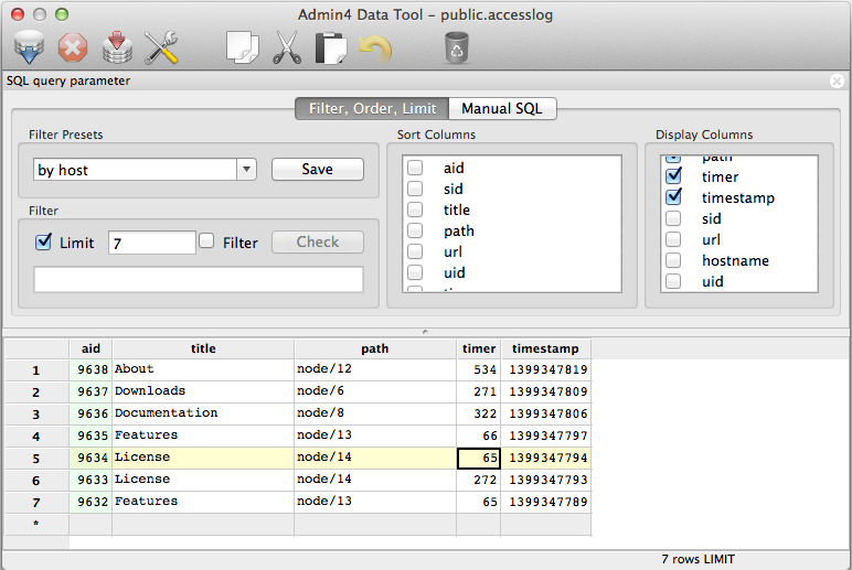 PostgreSQL Data Tool Admin4 postgresql-data-tool-admin4